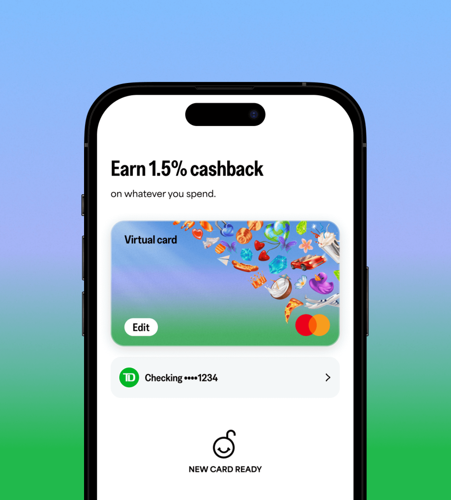 Virtual Cards - Get 1.5% cashback instantly. No fees or credit checks.